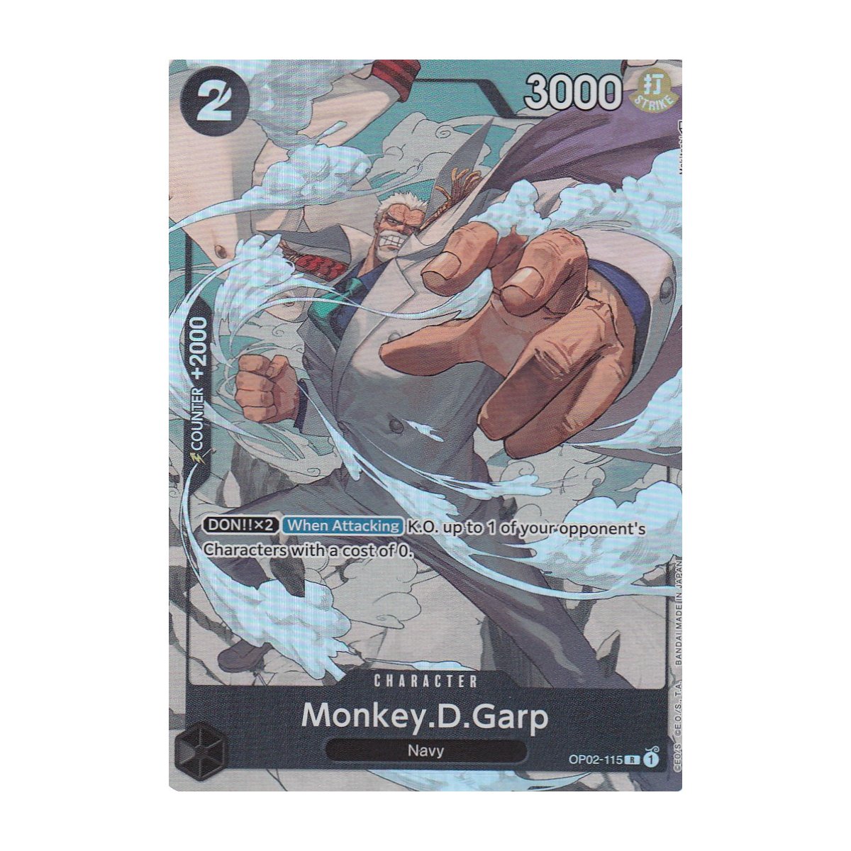 Monkey.D.Garp Alternate Art (Parallel Rare) OP02-115-ALT Paramount War ...