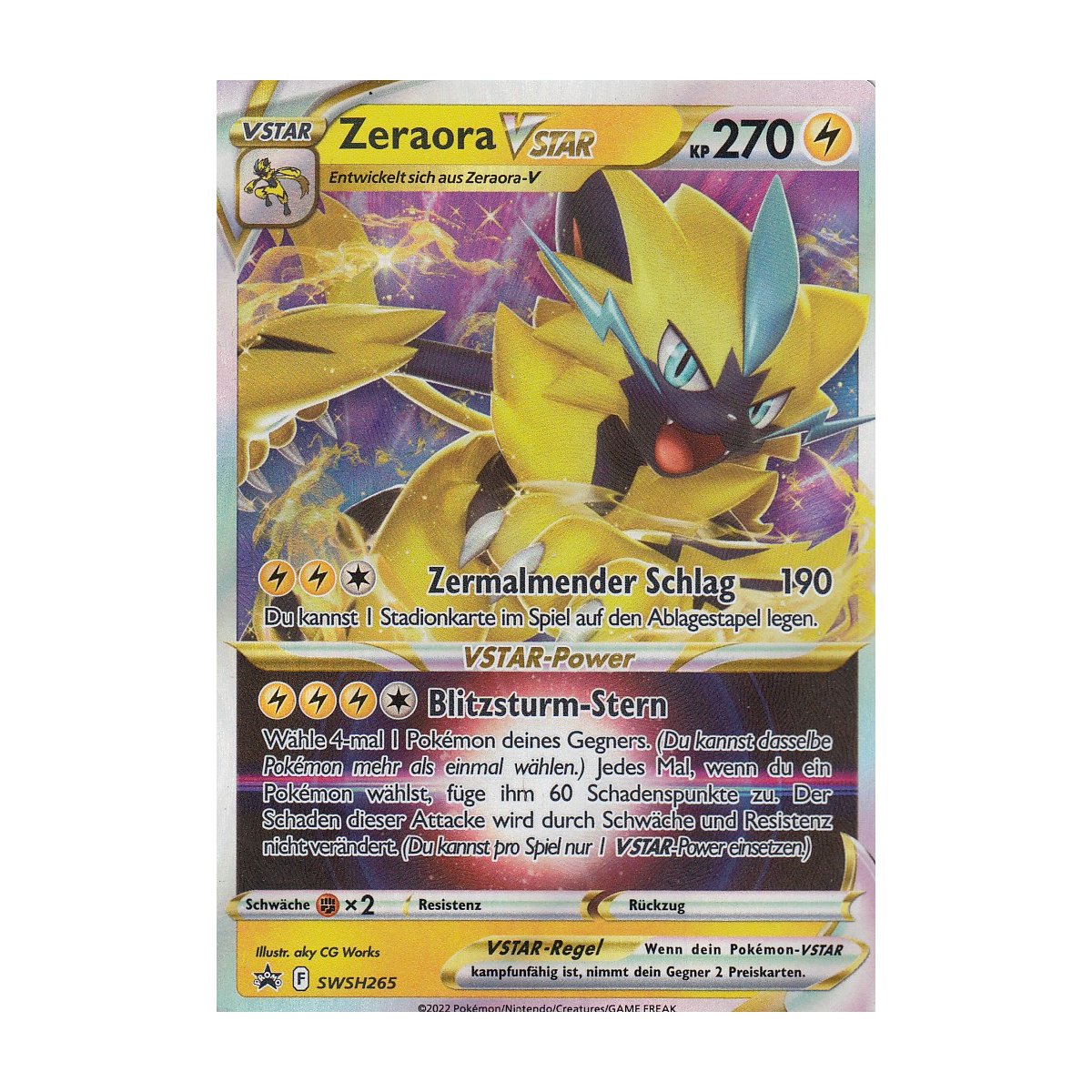 Zeraora VStar SWSH265 SWSH Promos Pokemon Karte günstig kaufen