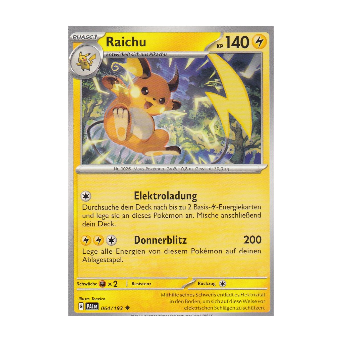 Raichu 064/193 Entwicklungen in Paldea Pokemon Karte kaufen