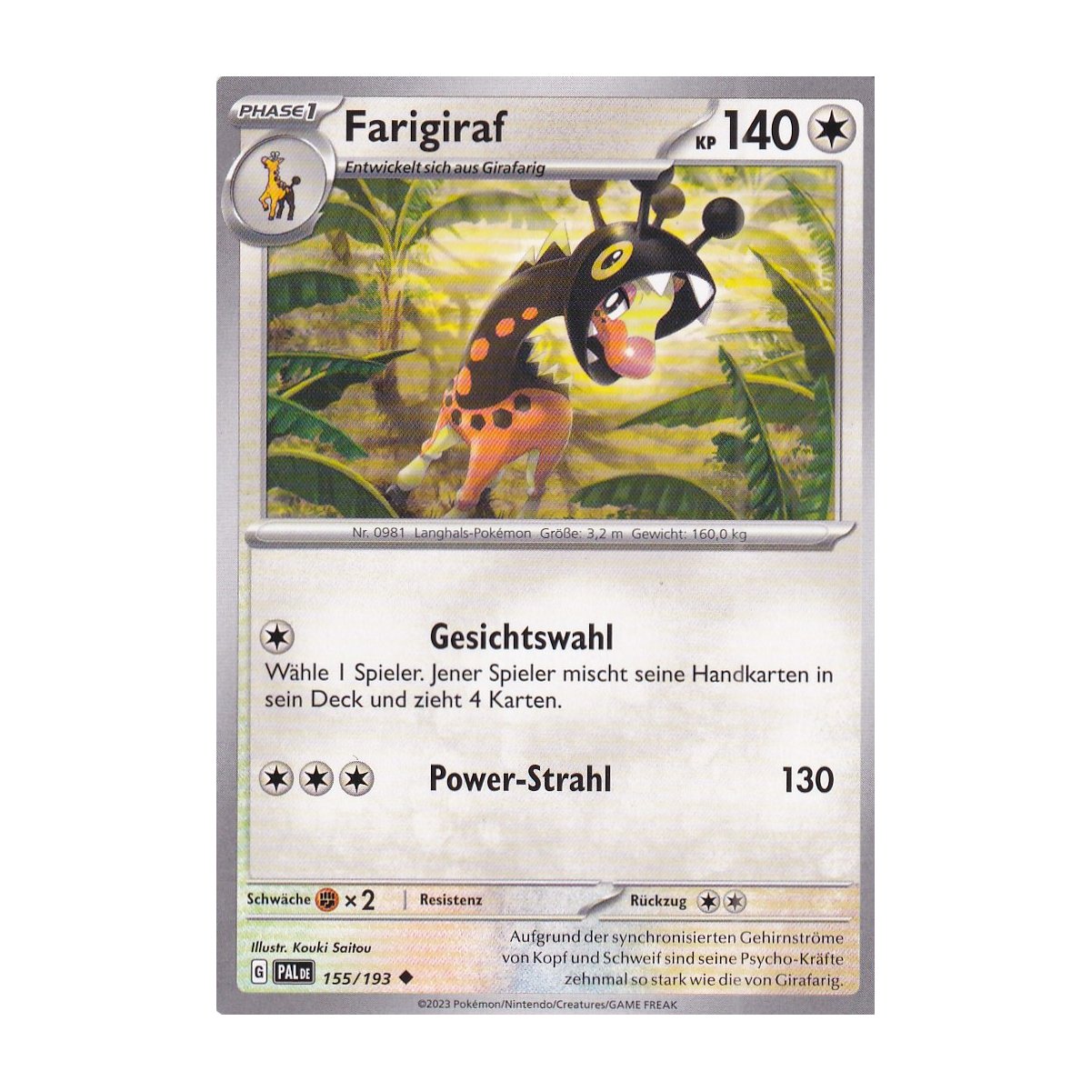 Farigiraf 155/193 Entwicklungen in Paldea Pokemon Karte kaufen