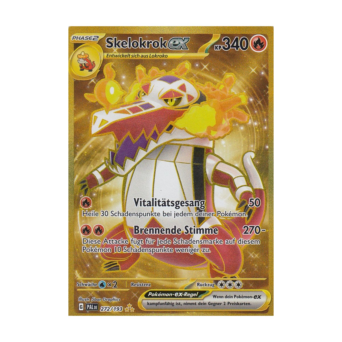 Skelokrok ex 272/193 Hyper Rare Entwicklungen in Paldea Pokemon Karte ...