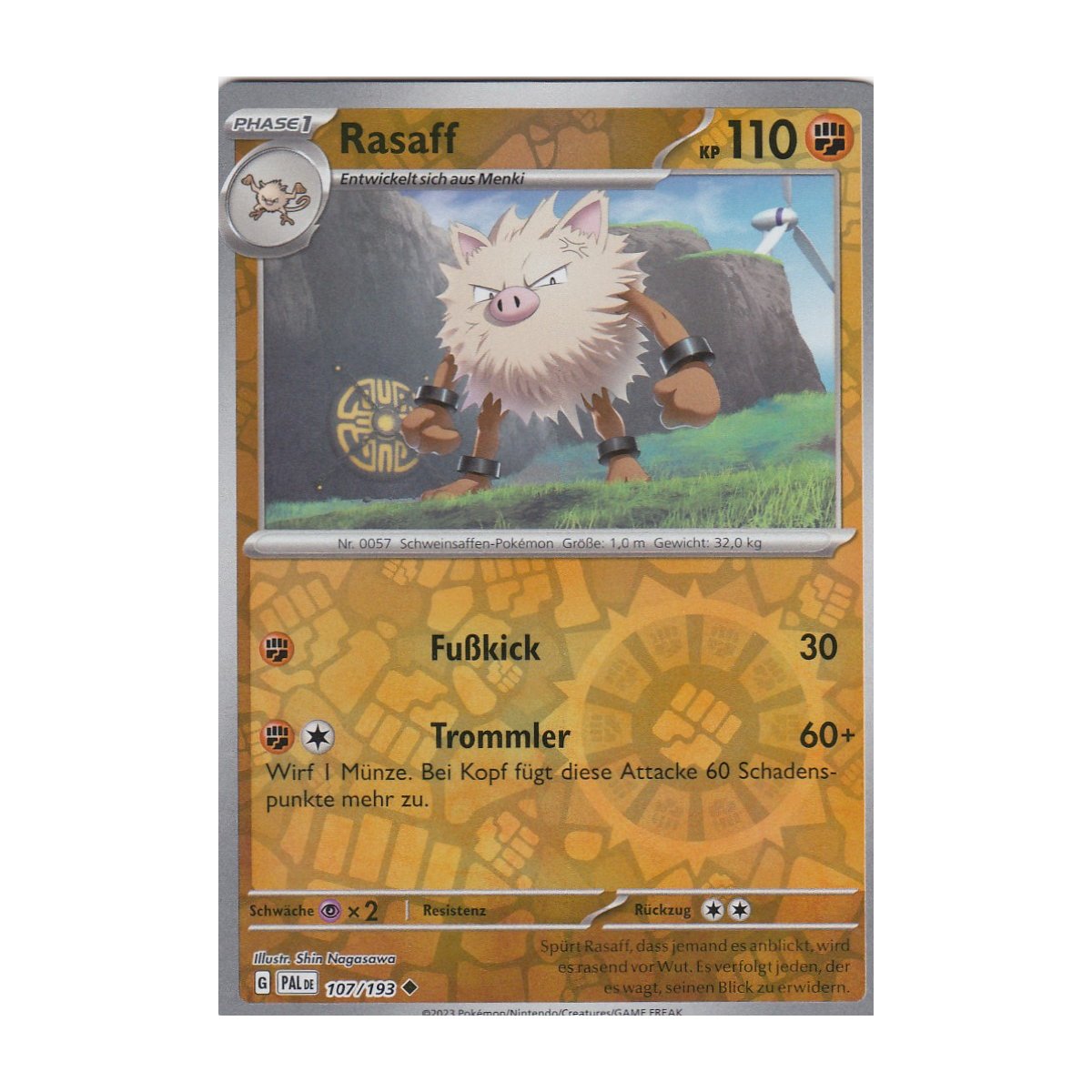 Rasaff 107/193 REVERSE HOLO Entwicklungen in Paldea Pokemon Karte kaufen