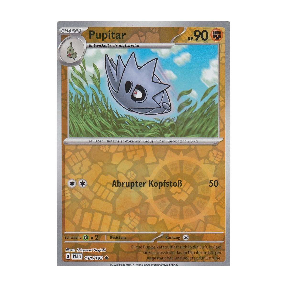Pupitar 111/193 REVERSE HOLO Entwicklungen in Paldea Pokemon Karte kaufen