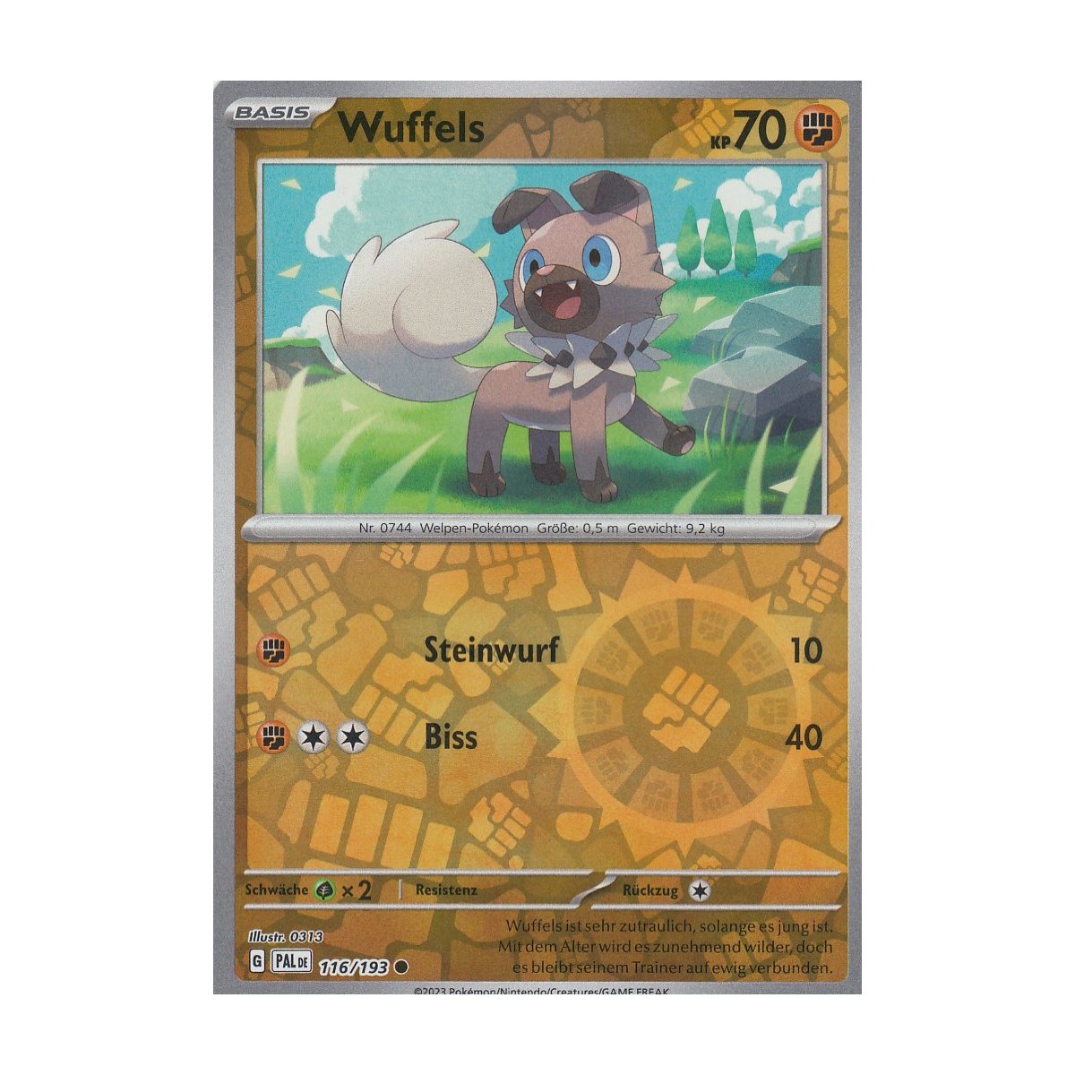 Wuffels 116/193 REVERSE HOLO Entwicklungen in Paldea Pokemon Karte kaufen