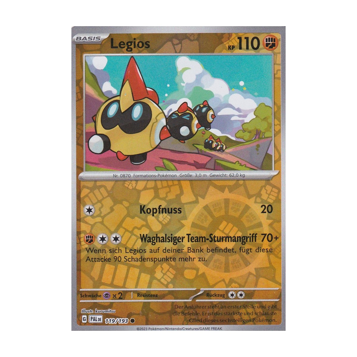 Legios 119/193 REVERSE HOLO Entwicklungen in Paldea Pokemon Karte kaufen