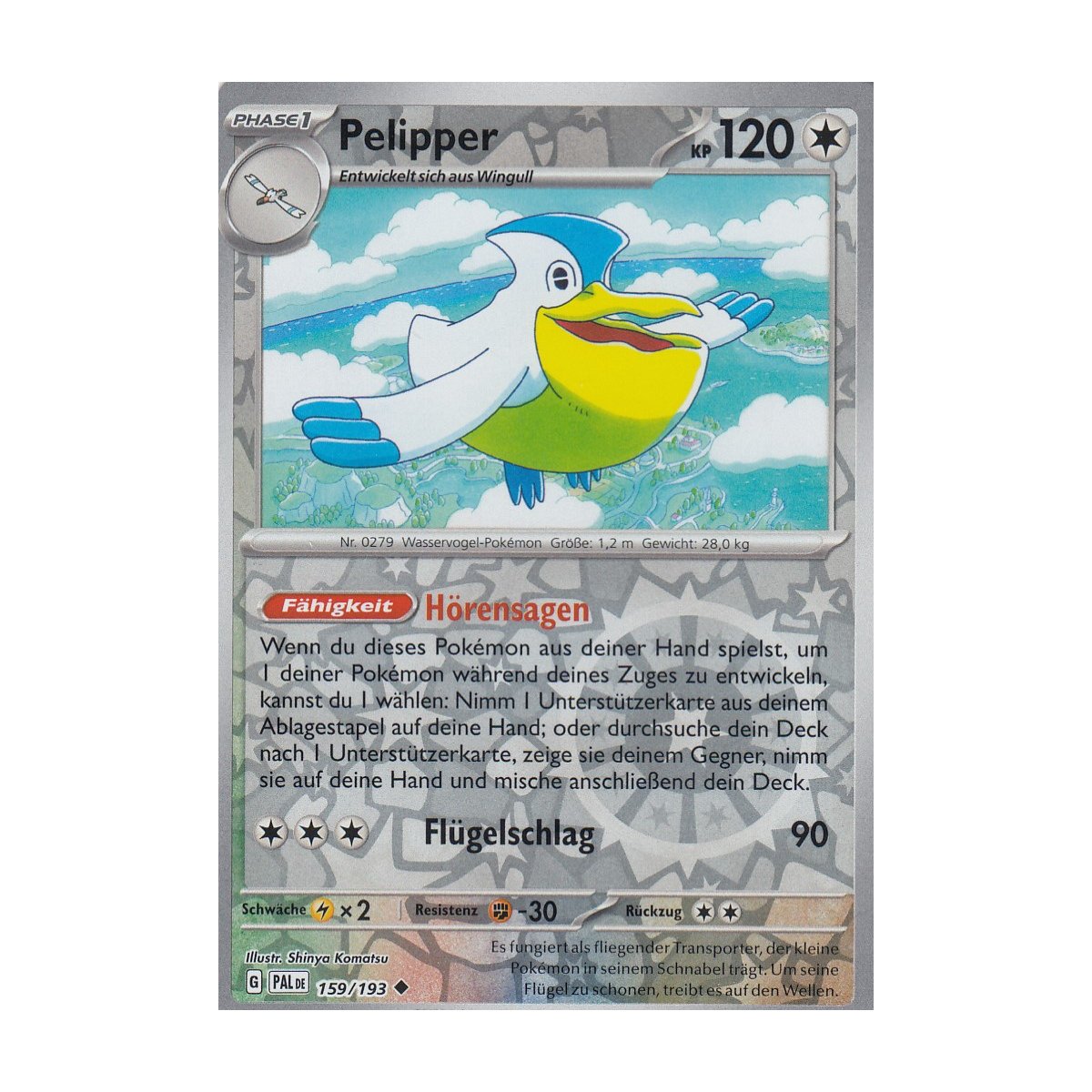 Pelipper 159/193 REVERSE HOLO Entwicklungen in Paldea Pokemon Karte kaufen