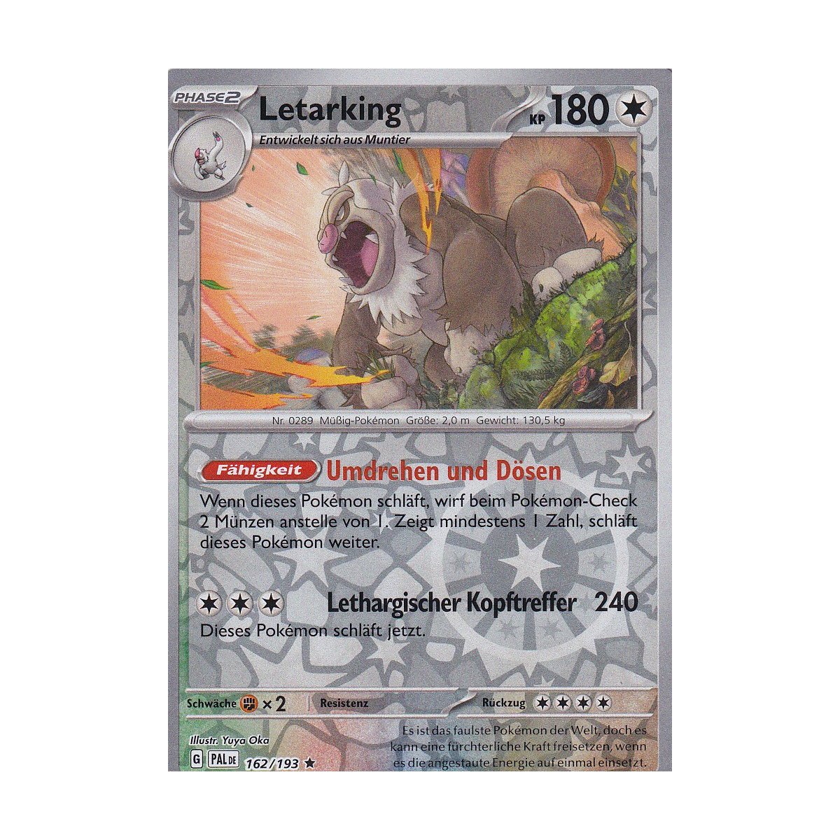 Letarking 162/193 Holo REVERSE HOLO Entwicklungen in Paldea Pokemon ...