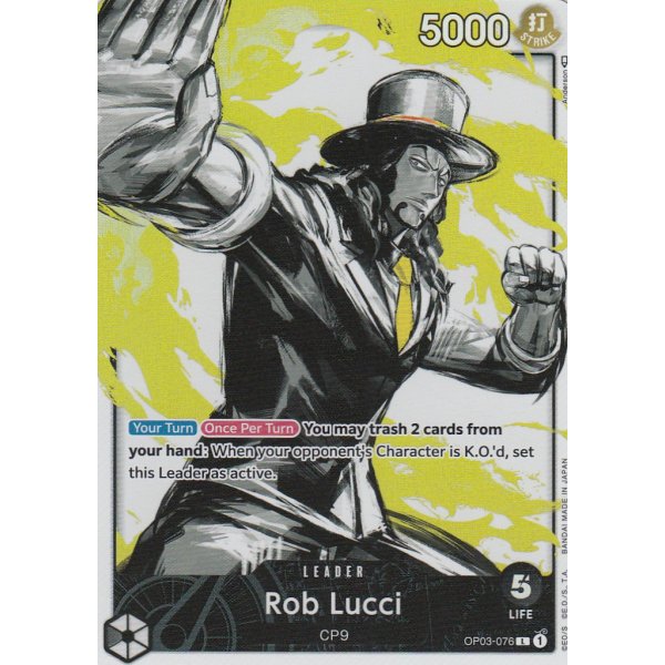 Rob Lucci Alternate Art (Parallel Rare) OP03-076-ALT Pillars of ...