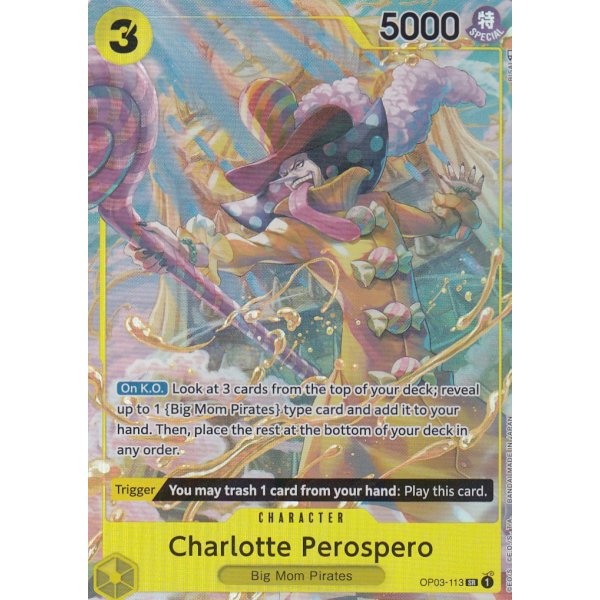 Charlotte Perospero Alternate Art (Parallel Rare) OP03-113-ALT Pillars ...