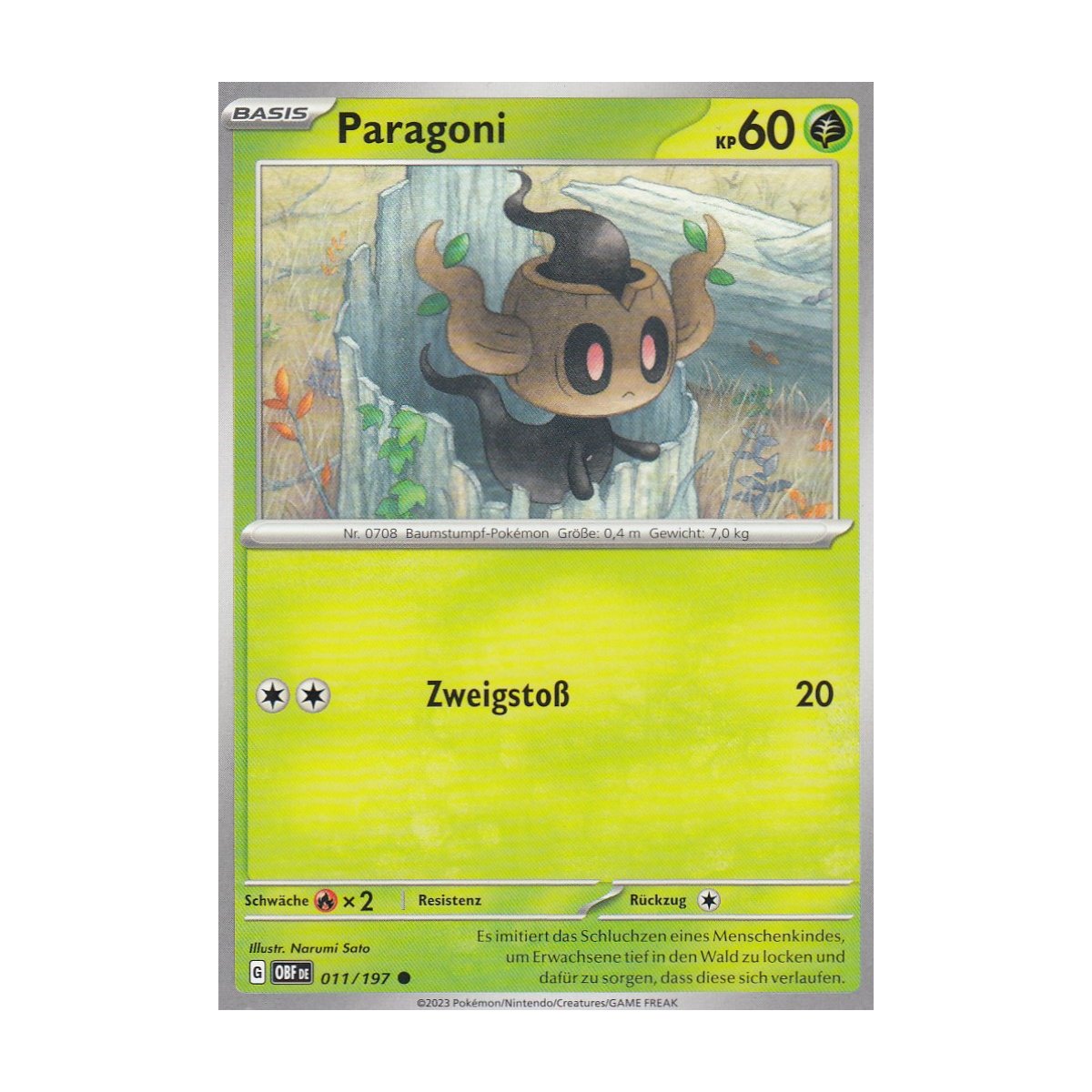 Paragoni 011/197 Obsidianflammen Pokemon Karte günstig kaufen