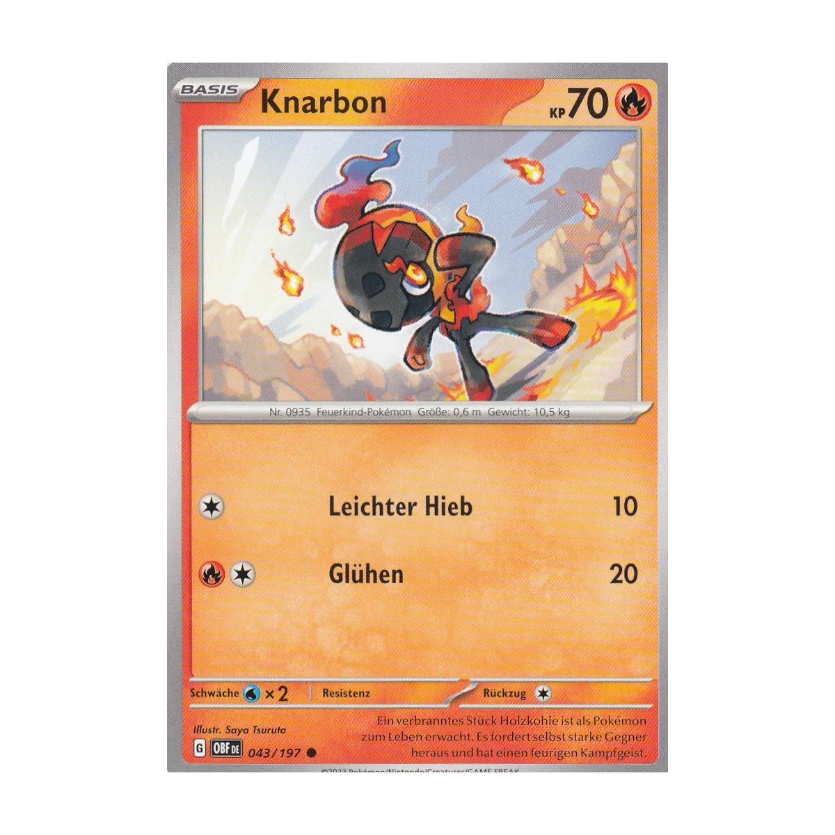 Knarbon 043/197 Obsidianflammen Pokemon Karte günstig kaufen