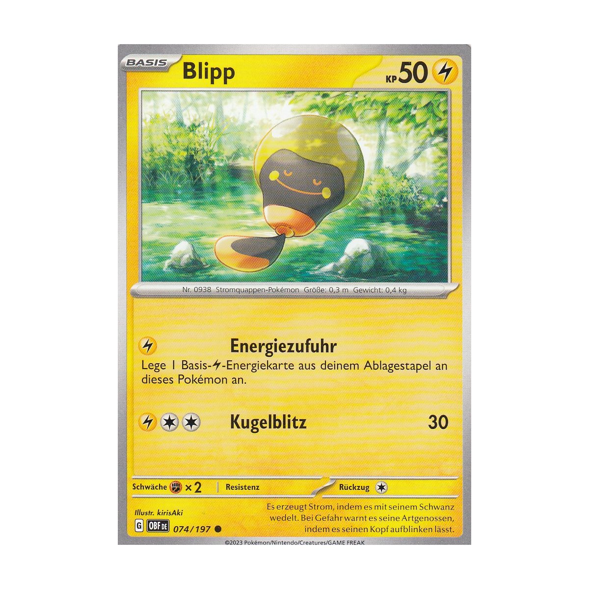 Blipp 074/197 Obsidianflammen Pokemon Karte günstig kaufen
