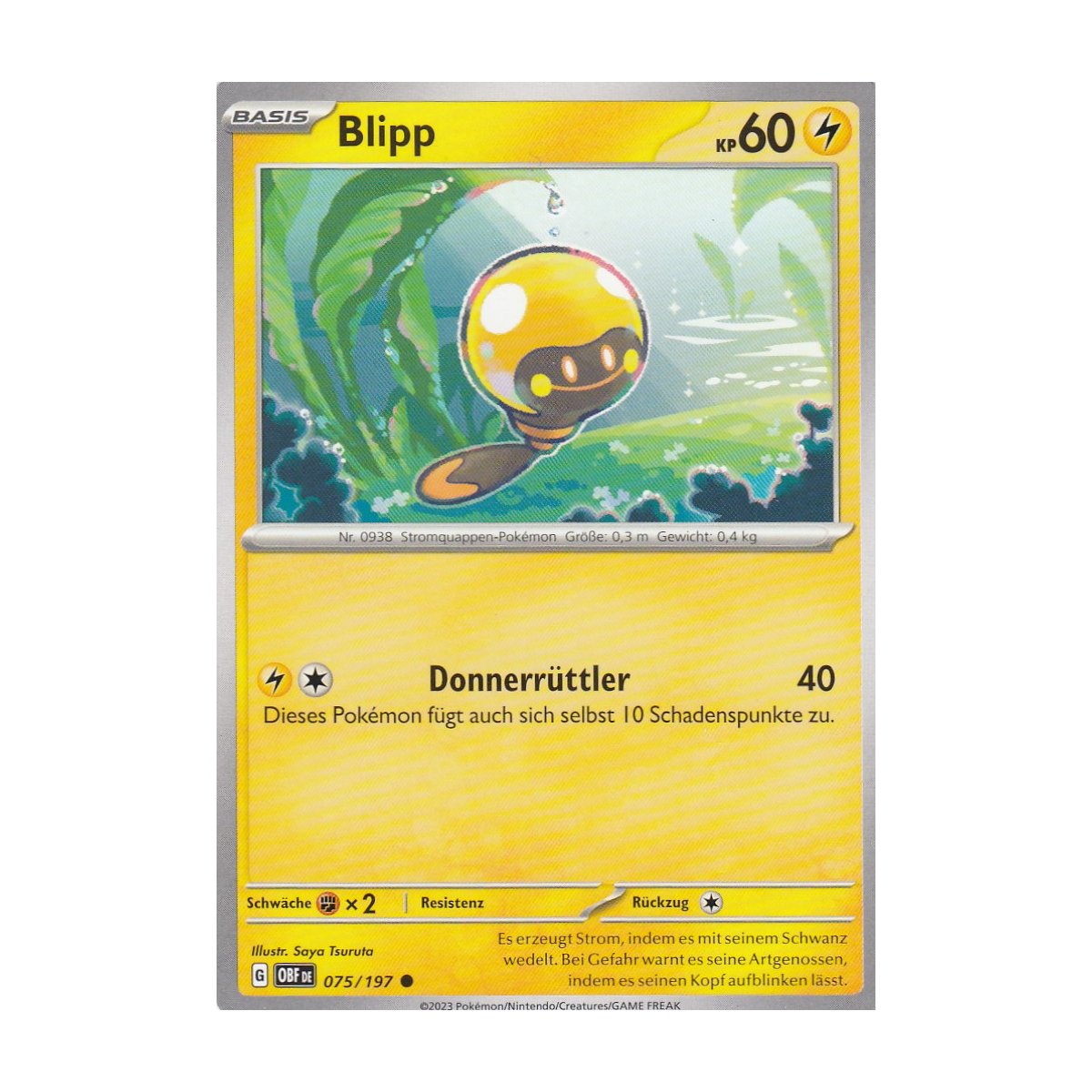 Blipp 075/197 Obsidianflammen Pokemon Karte günstig kaufen
