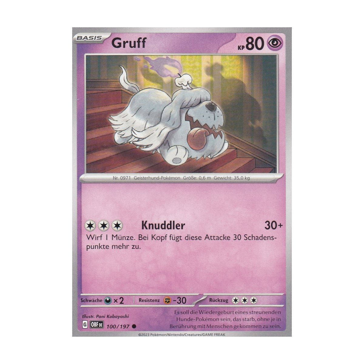 Gruff 100/197 Obsidianflammen Pokemon Karte günstig kaufen