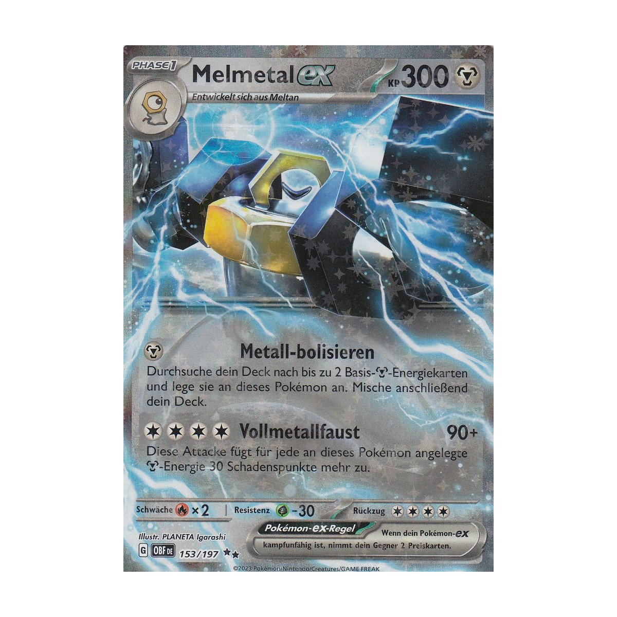 Melmetal-ex 153/197 Obsidianflammen Pokemon Karte günstig kaufen