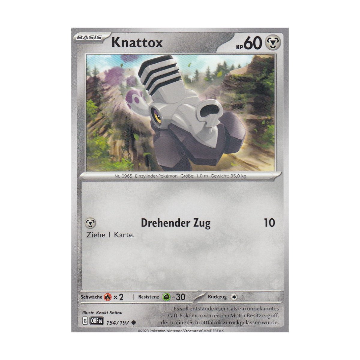 Knattox 154/197 Obsidianflammen Pokemon Karte günstig kaufen