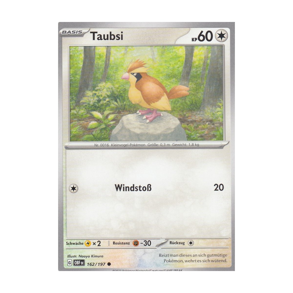 Taubsi 162/197 Obsidianflammen Pokemon Karte günstig kaufen
