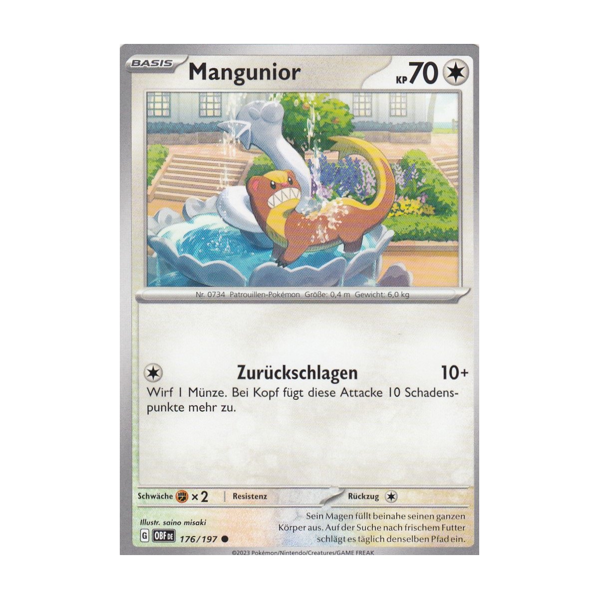 Mangunior 176/197 Obsidianflammen Pokemon Karte günstig kaufen