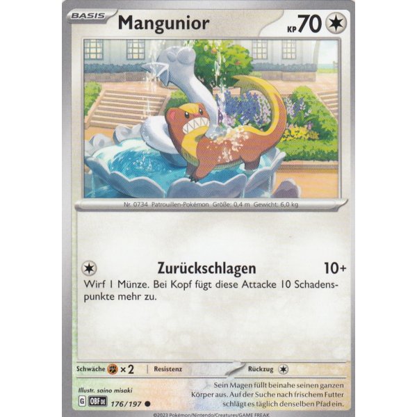 Mangunior 176/197 Obsidianflammen Pokemon Karte günstig kaufen
