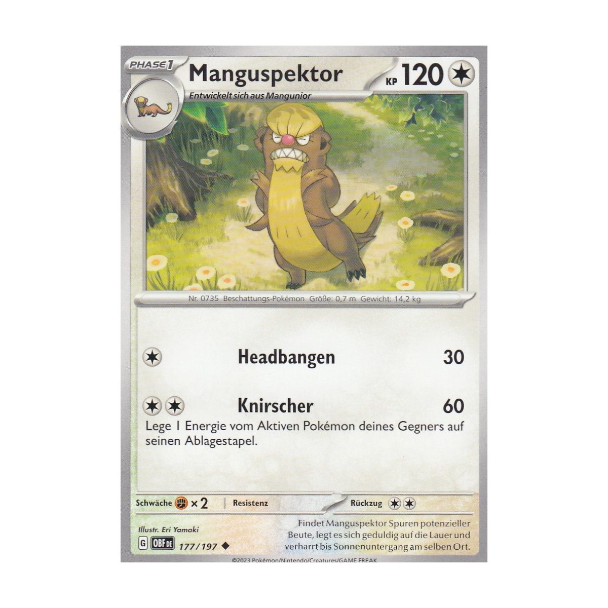 Manguspektor 177/197 Obsidianflammen Pokemon Karte günstig kaufen