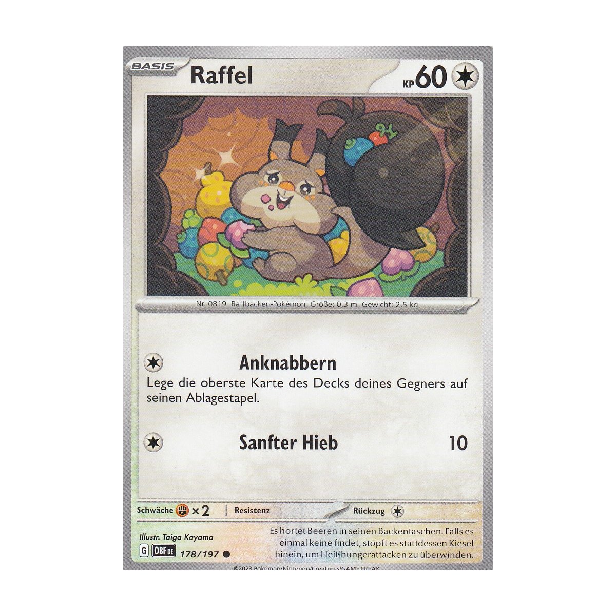 Raffel 178/197 Obsidianflammen Pokemon Karte günstig kaufen