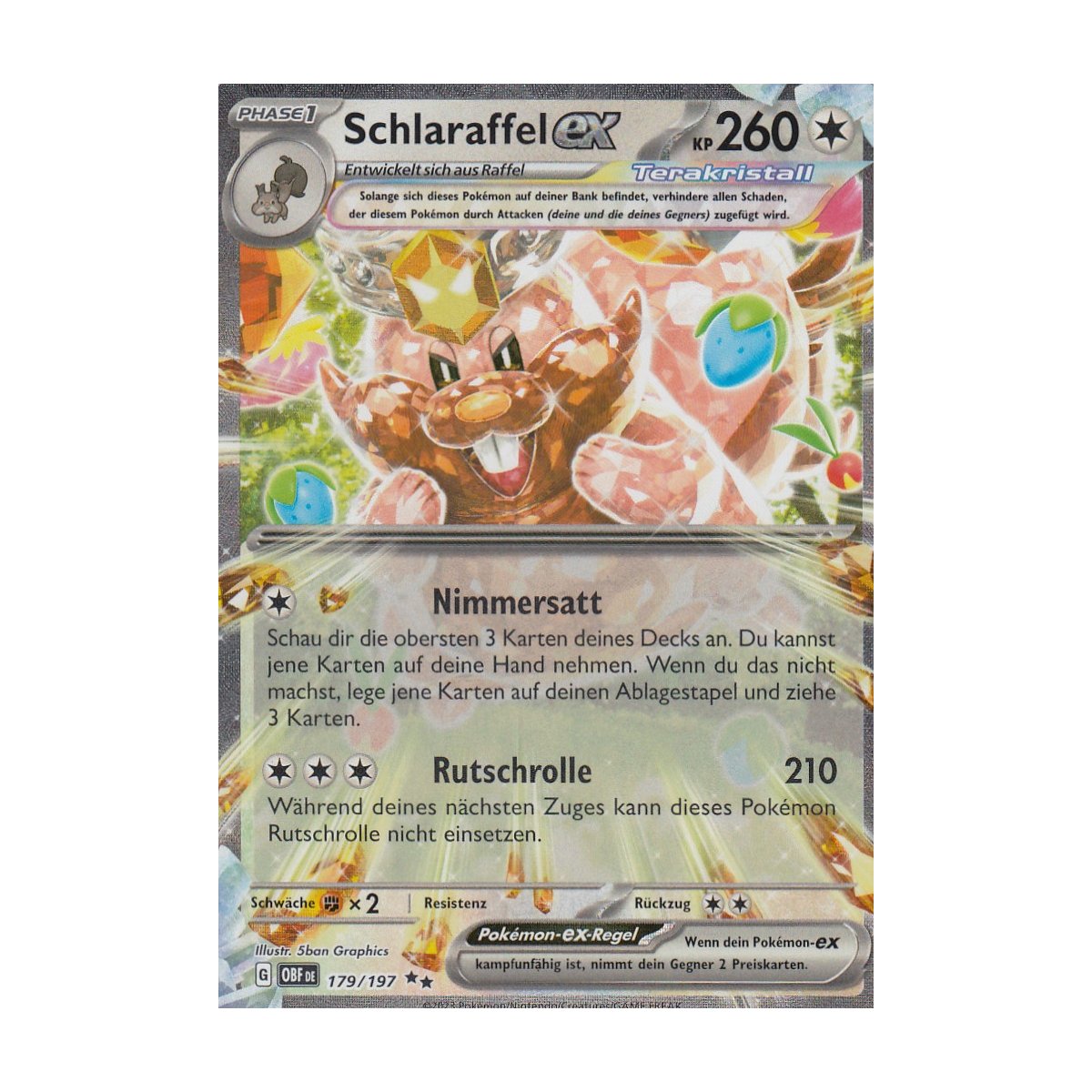 Schlaraffel-ex 179/197 Obsidianflammen Pokemon Karte kaufen