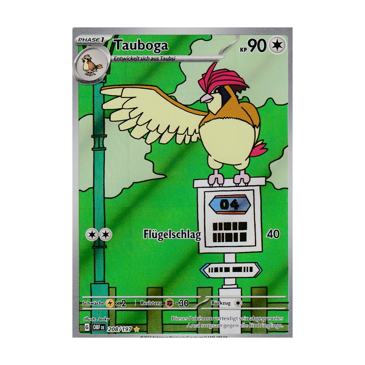 Tauboga 208/197 Illustration Rare Obsidianflammen Pokemon Karte kaufen