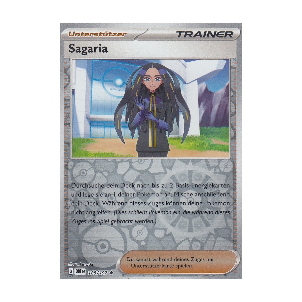 Sagaria 188/197 Holo REVERSE HOLO Obsidianflammen Pokemon Karte kaufen