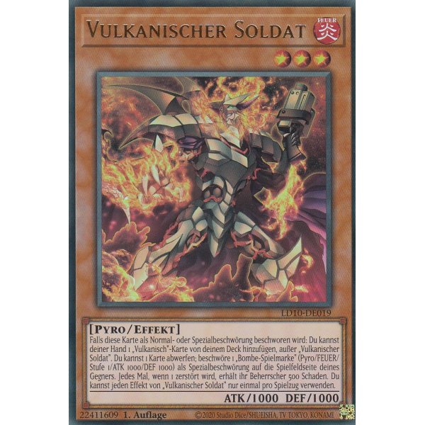 Vulkanischer Soldat LD10-DE019 Legendary Duelists: Soulburning Volcano ...