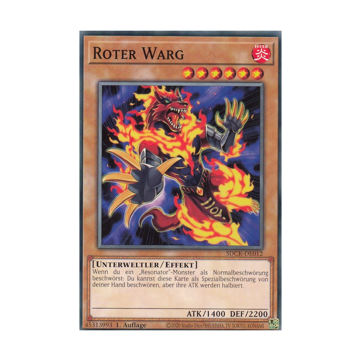 Roter Warg SDCK-DE012 Structure Deck The Crimson King kaufen