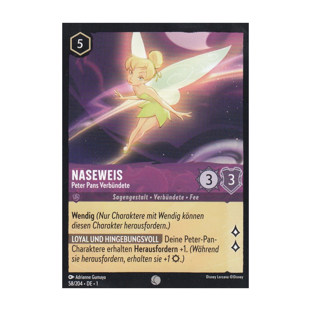 Naseweis - Peter Pans Verbündete Holo 58/204 1TFC-058-Holo Das Erste ...