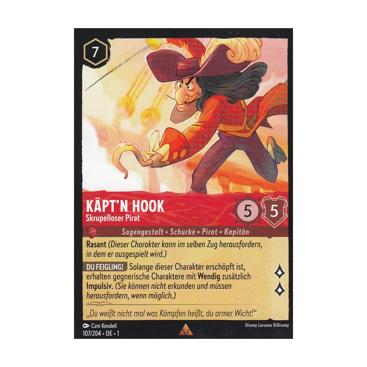 Käpt'n Hook - Skrupelloser Pirat Holo 107/204 1TFC-107-Holo Das Erste ...