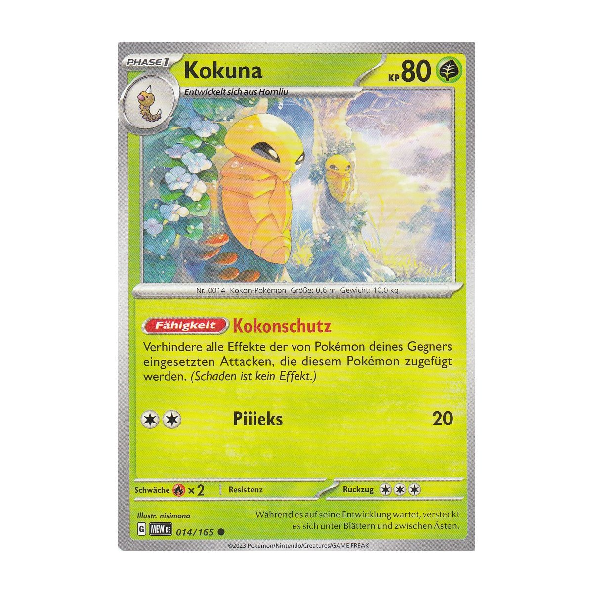 Kokon Pokemon Entwicklung Schaloko 4/108 Reverse Holo