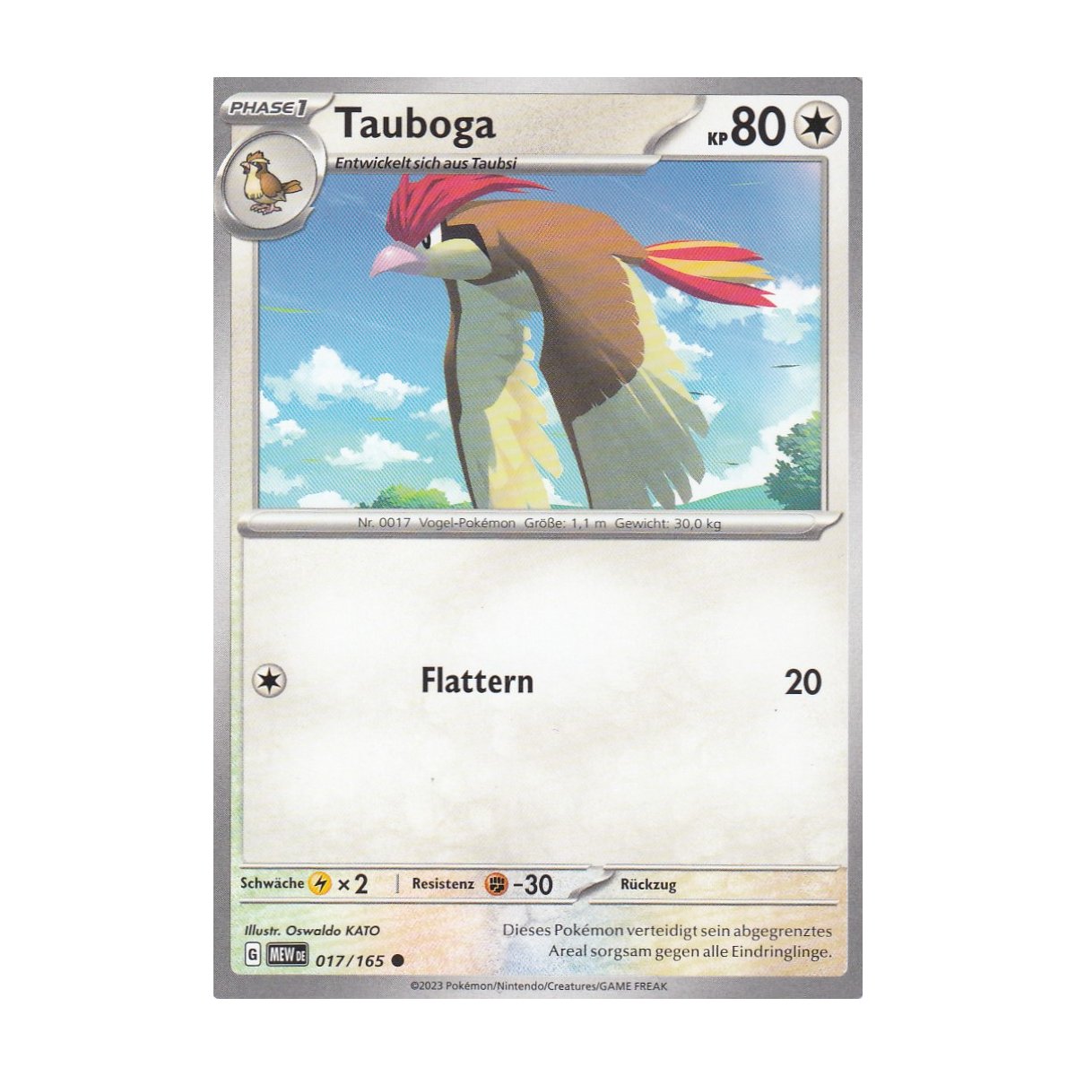 Tauboga 017/165 MEW 151 Pokemon Karte günstig kaufen
