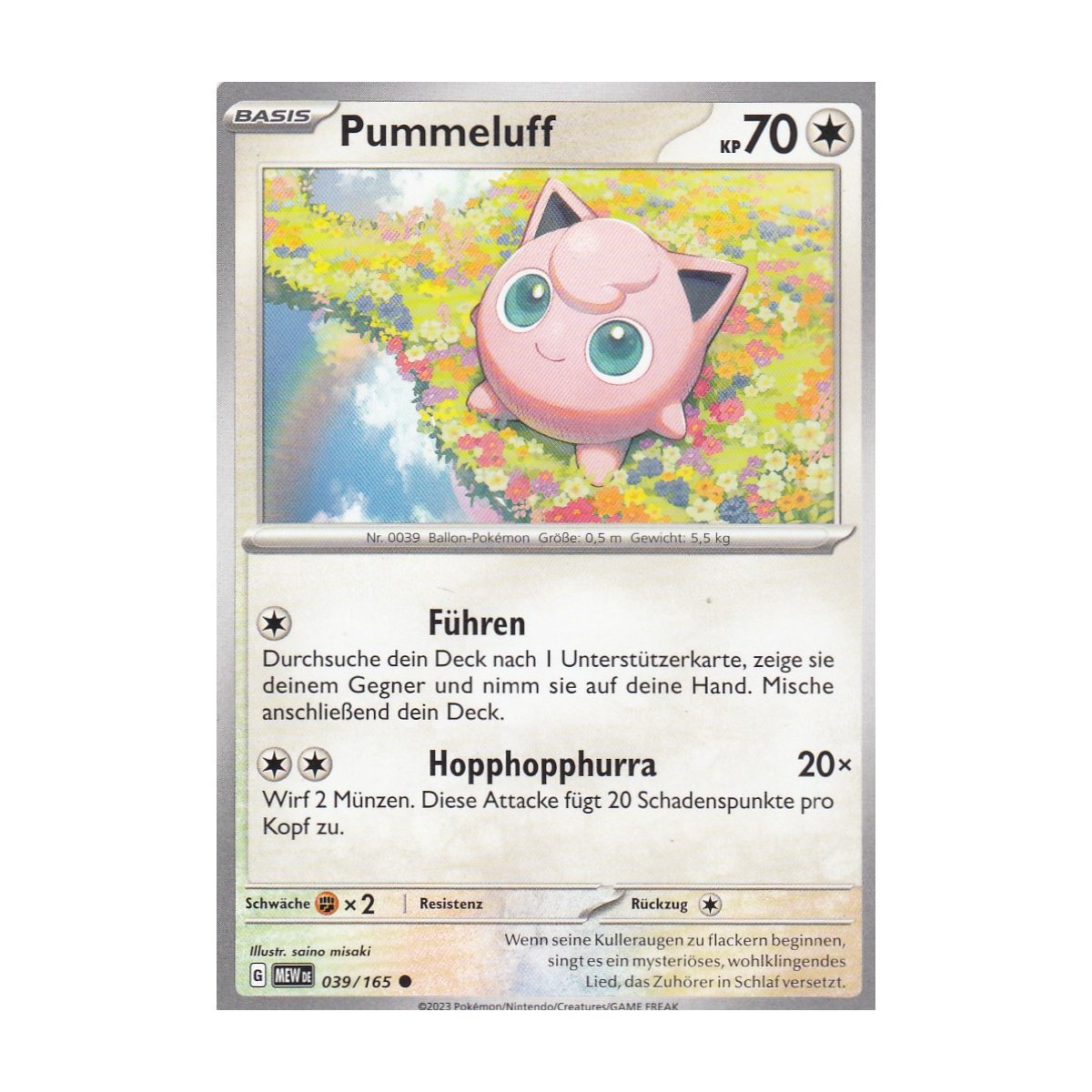 Pummeluff 039/165 MEW 151 Pokemon Karte günstig kaufen