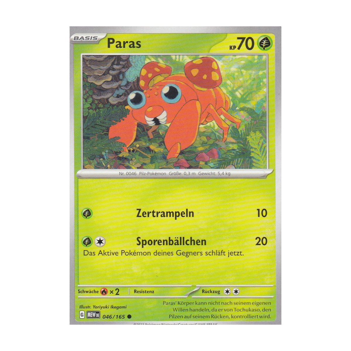 Paras 046/165 MEW 151 Pokemon Karte günstig kaufen
