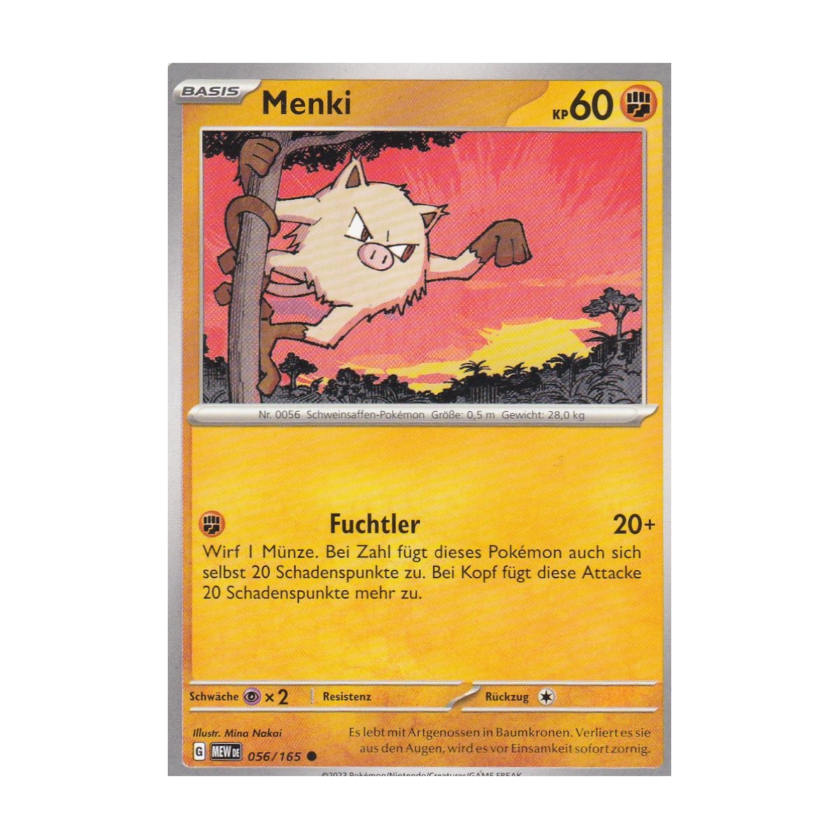 Menki 056/165 MEW 151 Pokemon Karte günstig kaufen