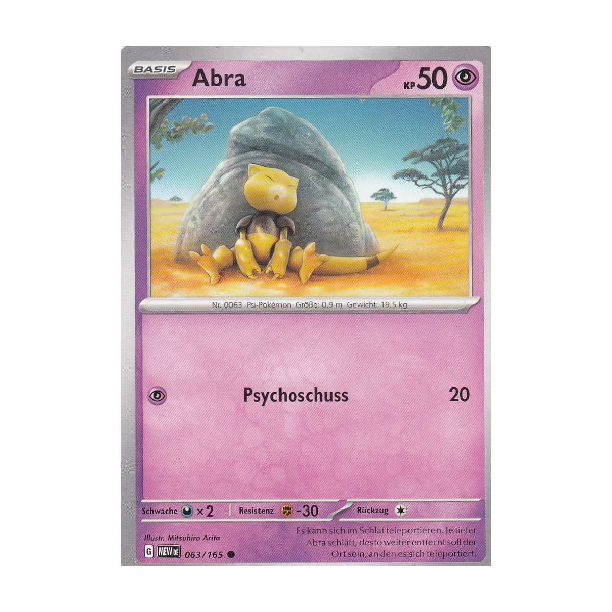 Abra 063/165 MEW 151 Pokemon Karte günstig kaufen