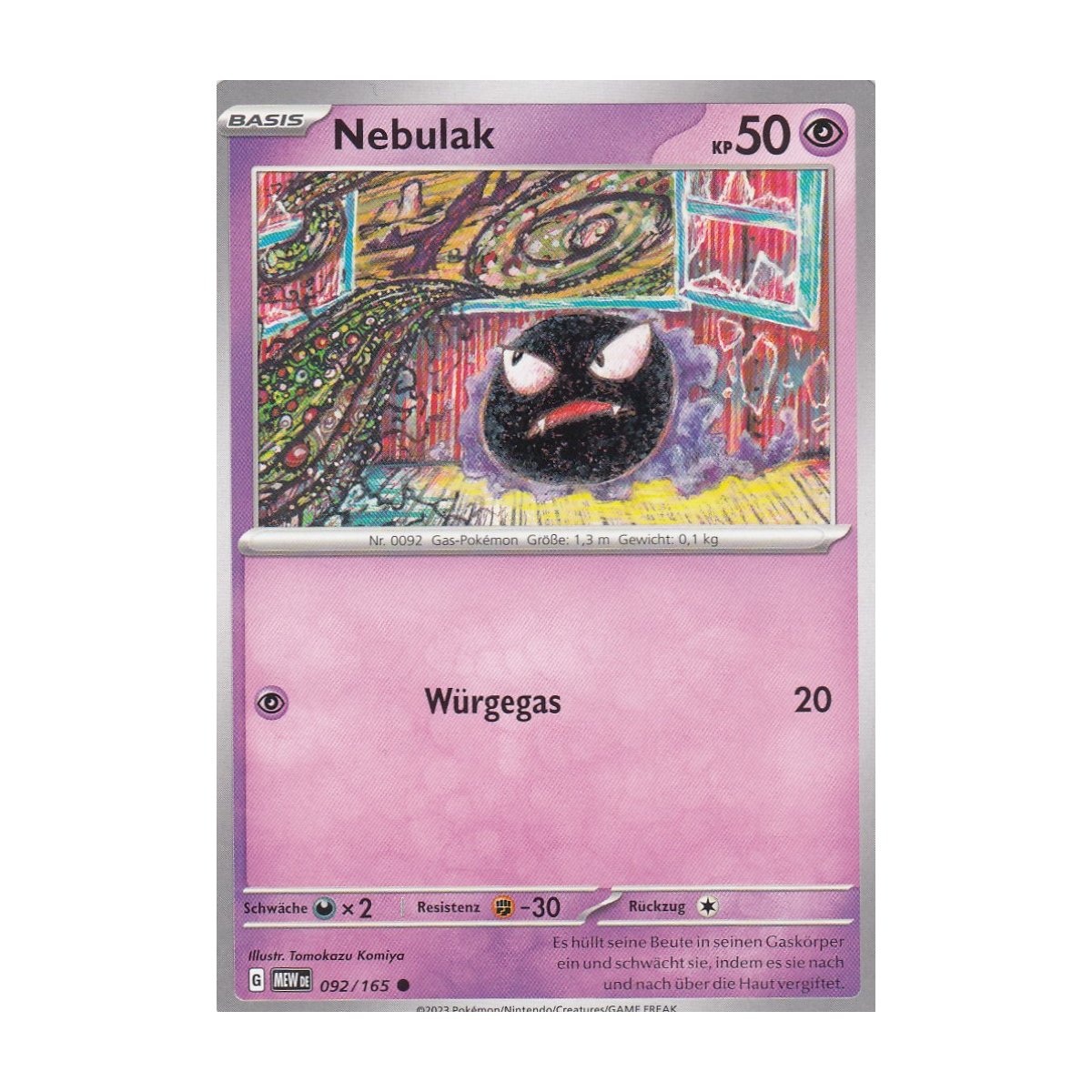 Nebulak 092/165 MEW 151 Pokemon Karte günstig kaufen