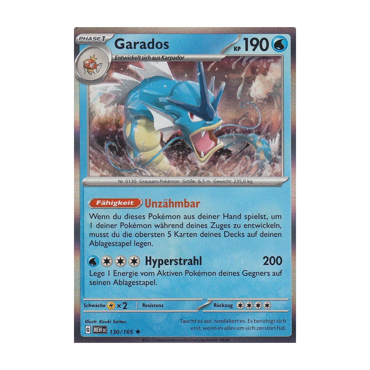 Garados 130/165 Holo MEW 151 Pokemon Karte günstig kaufen