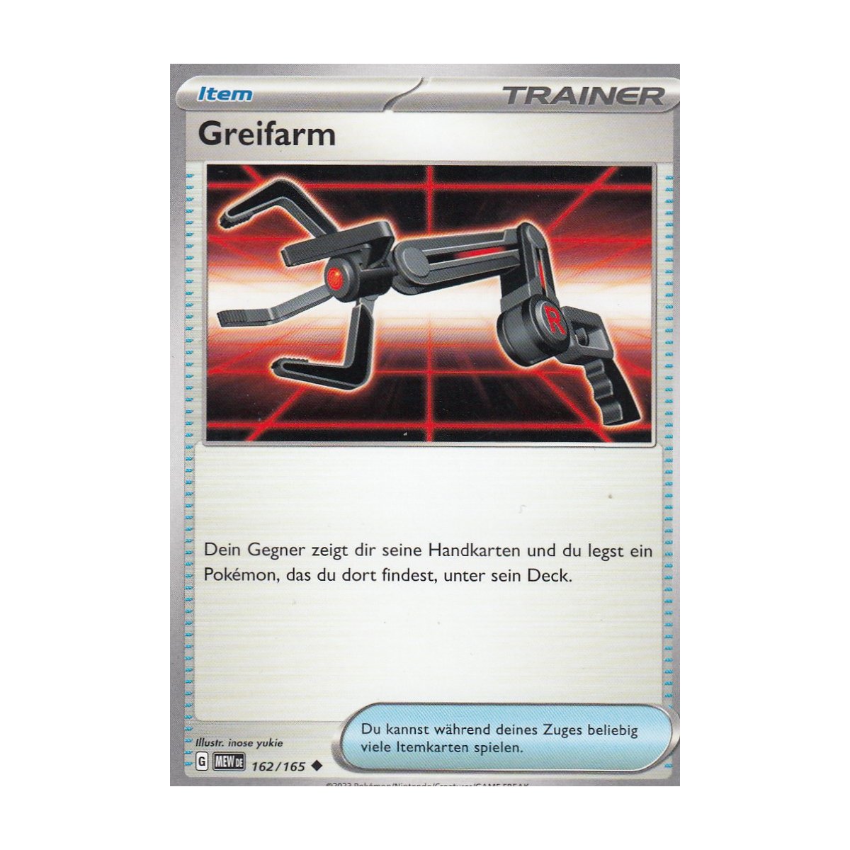 Greifarm 162/165 MEW 151 Pokemon Karte günstig kaufen