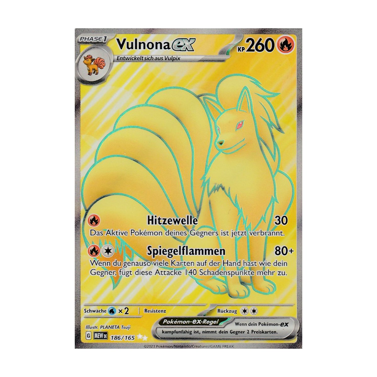 Vulnona ex 186/165 Fullart MEW 151 Pokemon Karte günstig kaufen