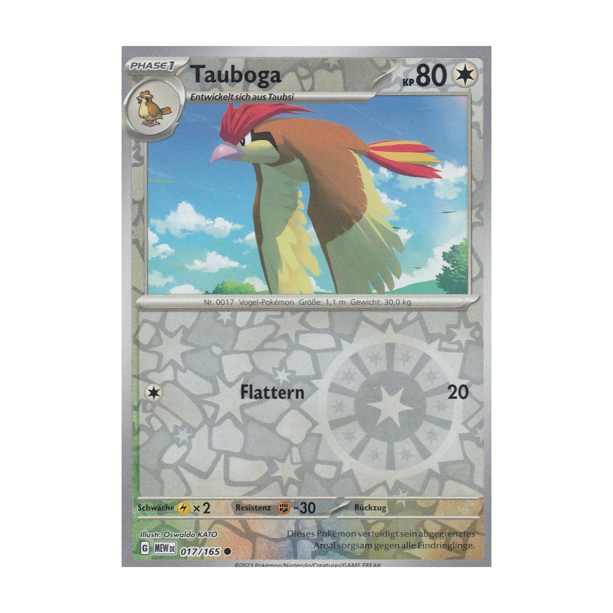 Tauboga 017/165 REVERSE HOLO MEW 151 Pokemon Karte günstig kaufen
