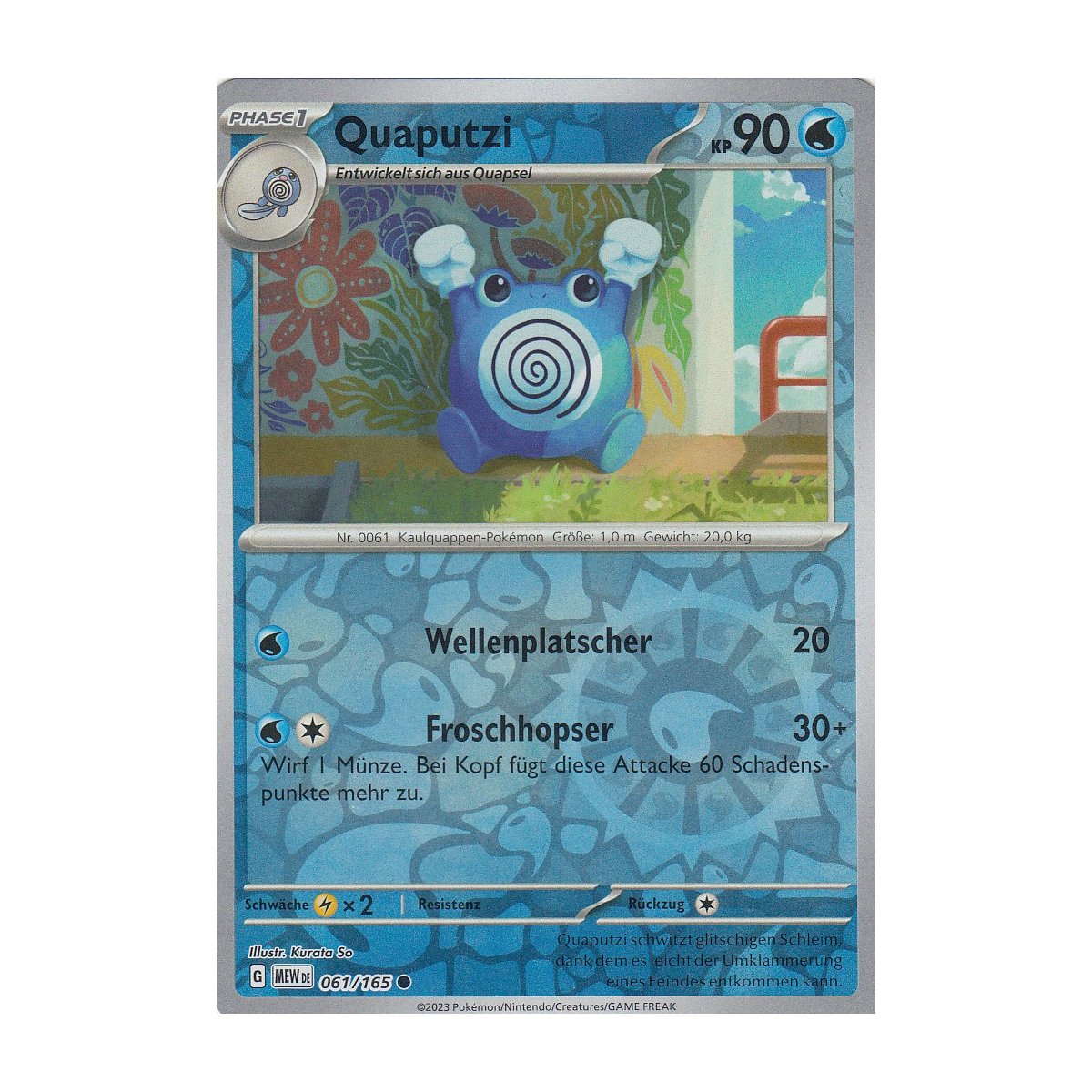 Quaputzi 061/165 REVERSE HOLO MEW 151 Pokemon Karte kaufen