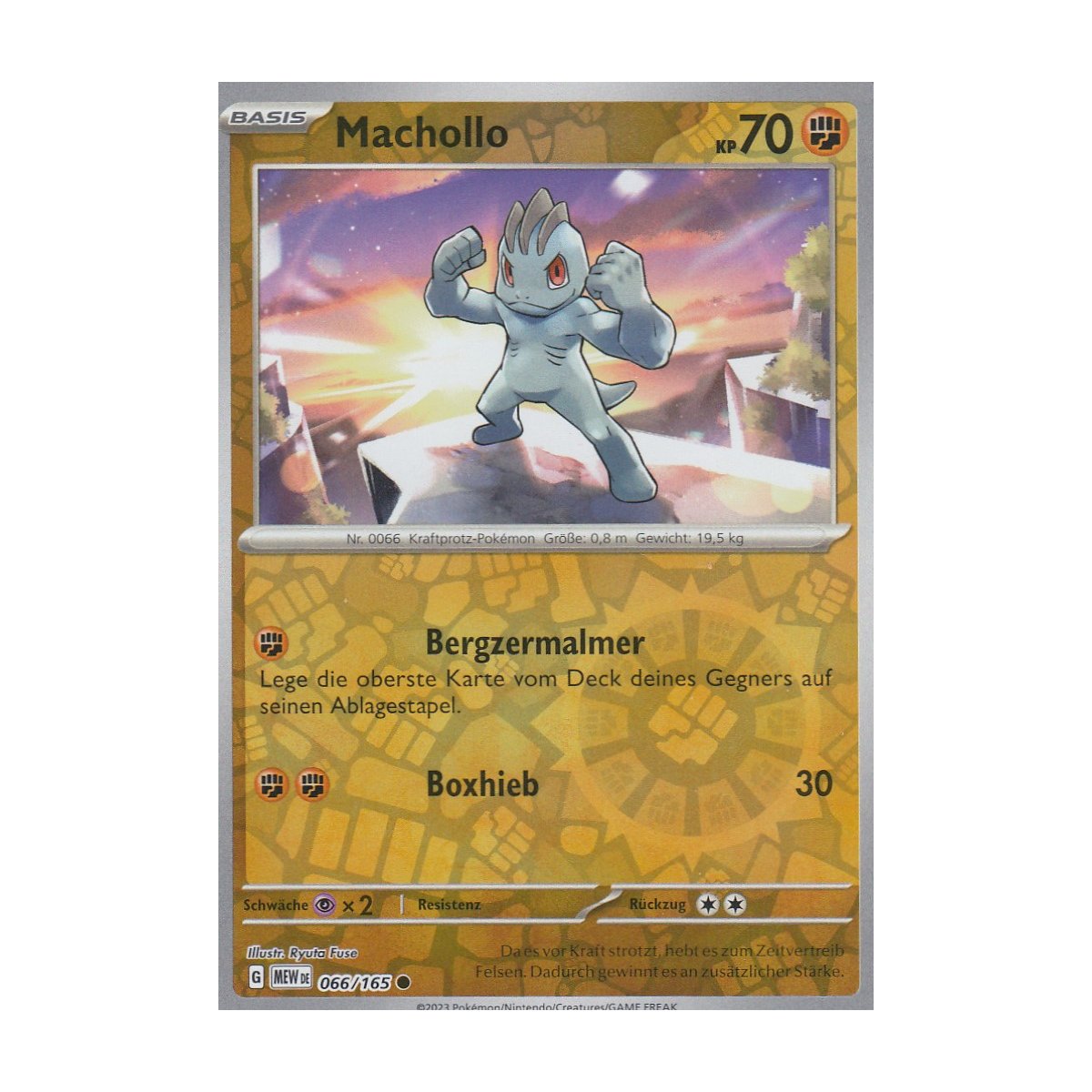 Machollo 066/165 REVERSE HOLO MEW 151 Pokemon Karte kaufen