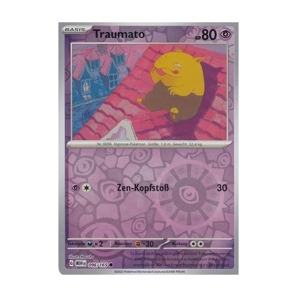 Traumato 096/165 REVERSE HOLO MEW 151 Pokemon Karte kaufen