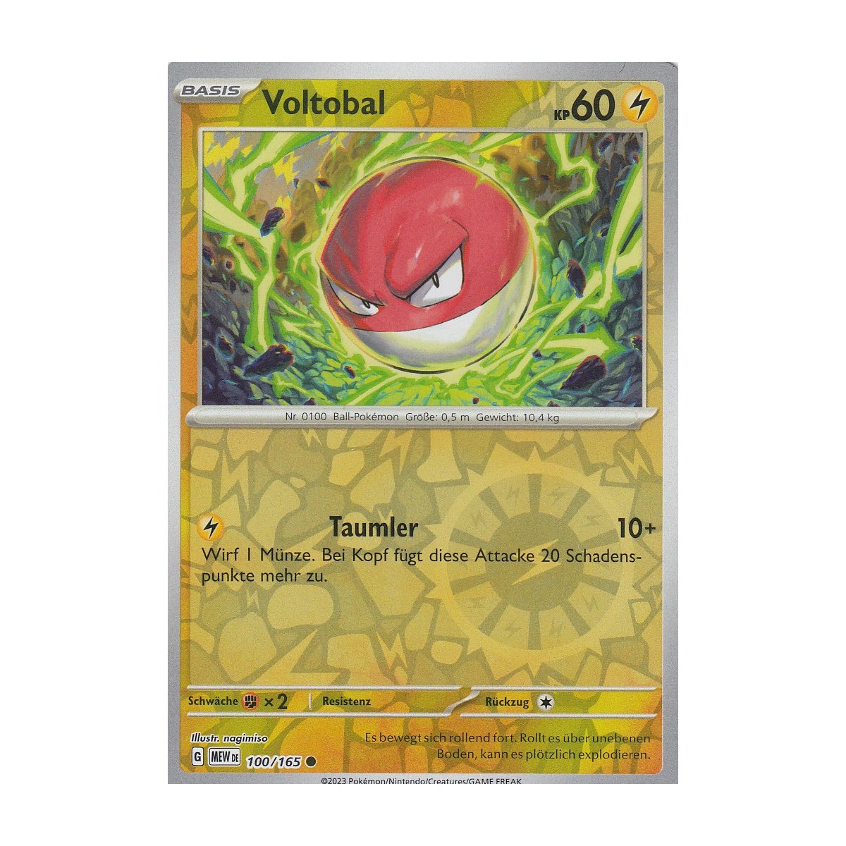 Voltobal 100/165 REVERSE HOLO MEW 151 Pokemon Karte kaufen