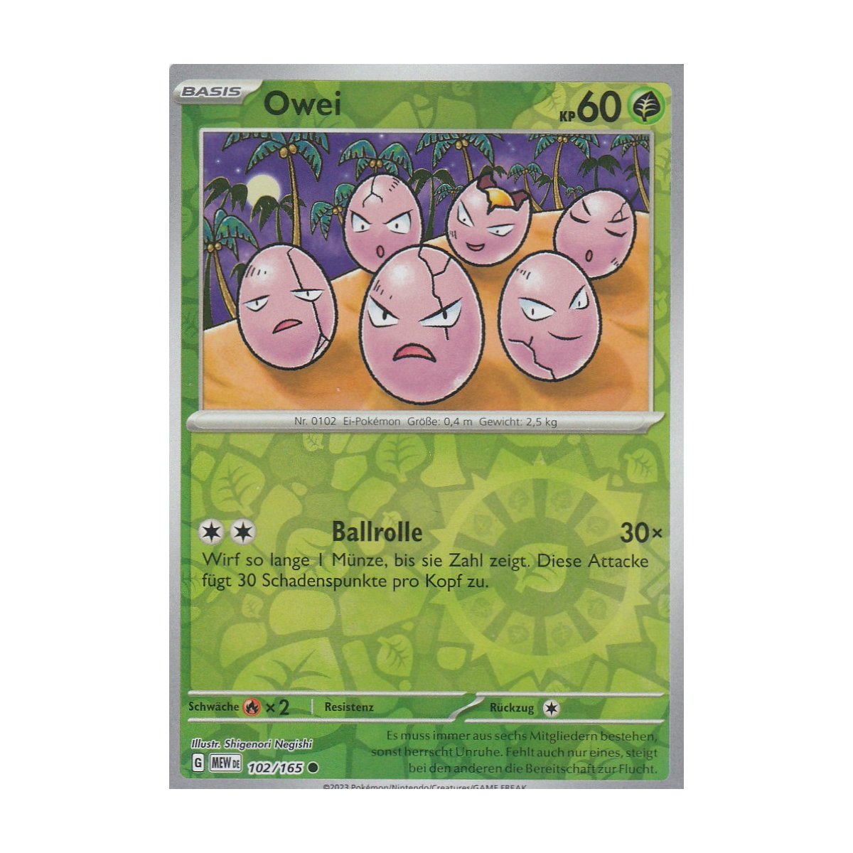Owei 102/165 REVERSE HOLO MEW 151 Pokemon Karte günstig kaufen
