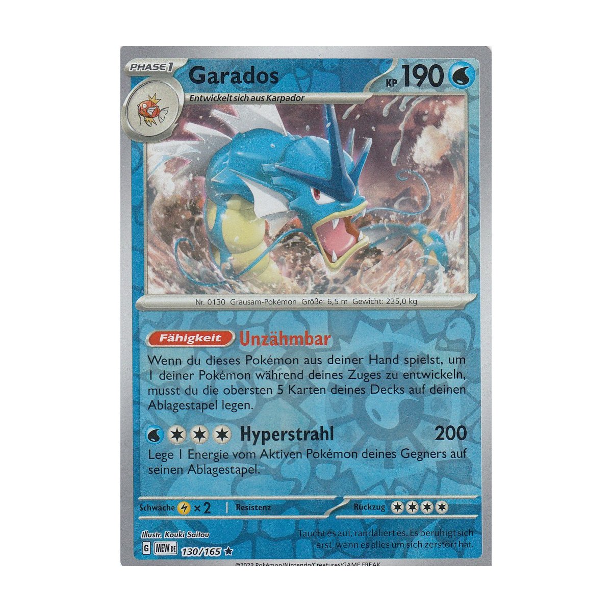 Garados 130/165 Holo REVERSE HOLO MEW 151 Pokemon Karte kaufen
