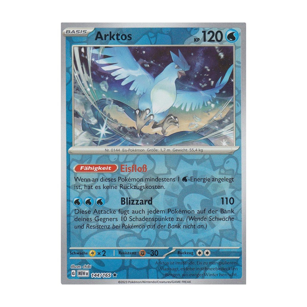 Arktos 144/165 Holo REVERSE HOLO MEW 151 Pokemon Karte kaufen
